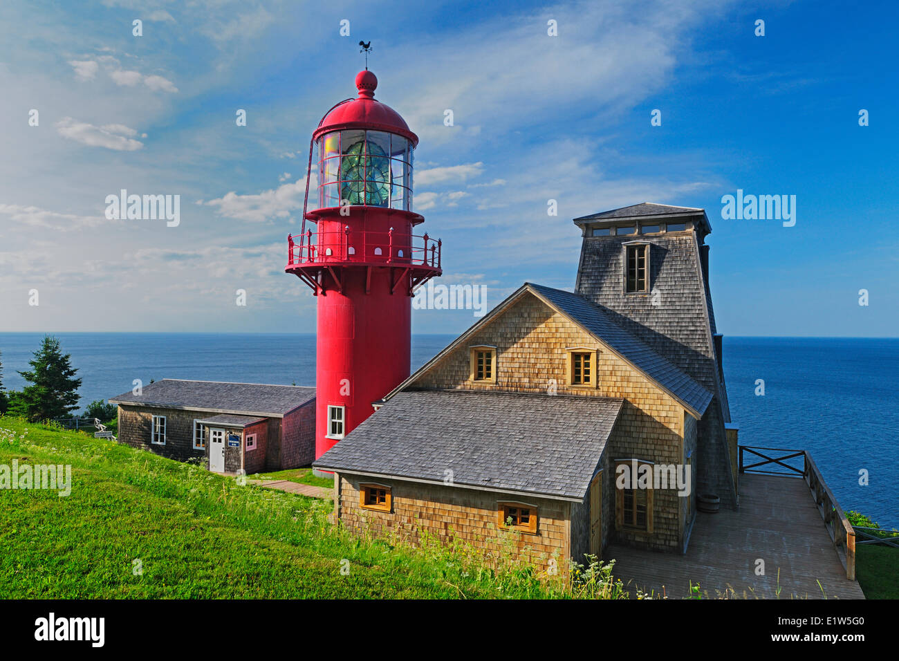 Lighthouse, Phare de Pointe-à-la-Renommée, Quebec, Canada Stock Photo ...