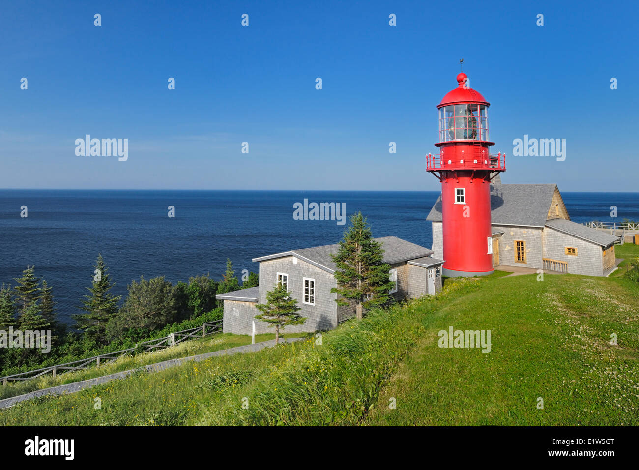 Pointe-de-la-Renommée Lighthouse in Gaspe Peninsula, Quebec, Canada ...
