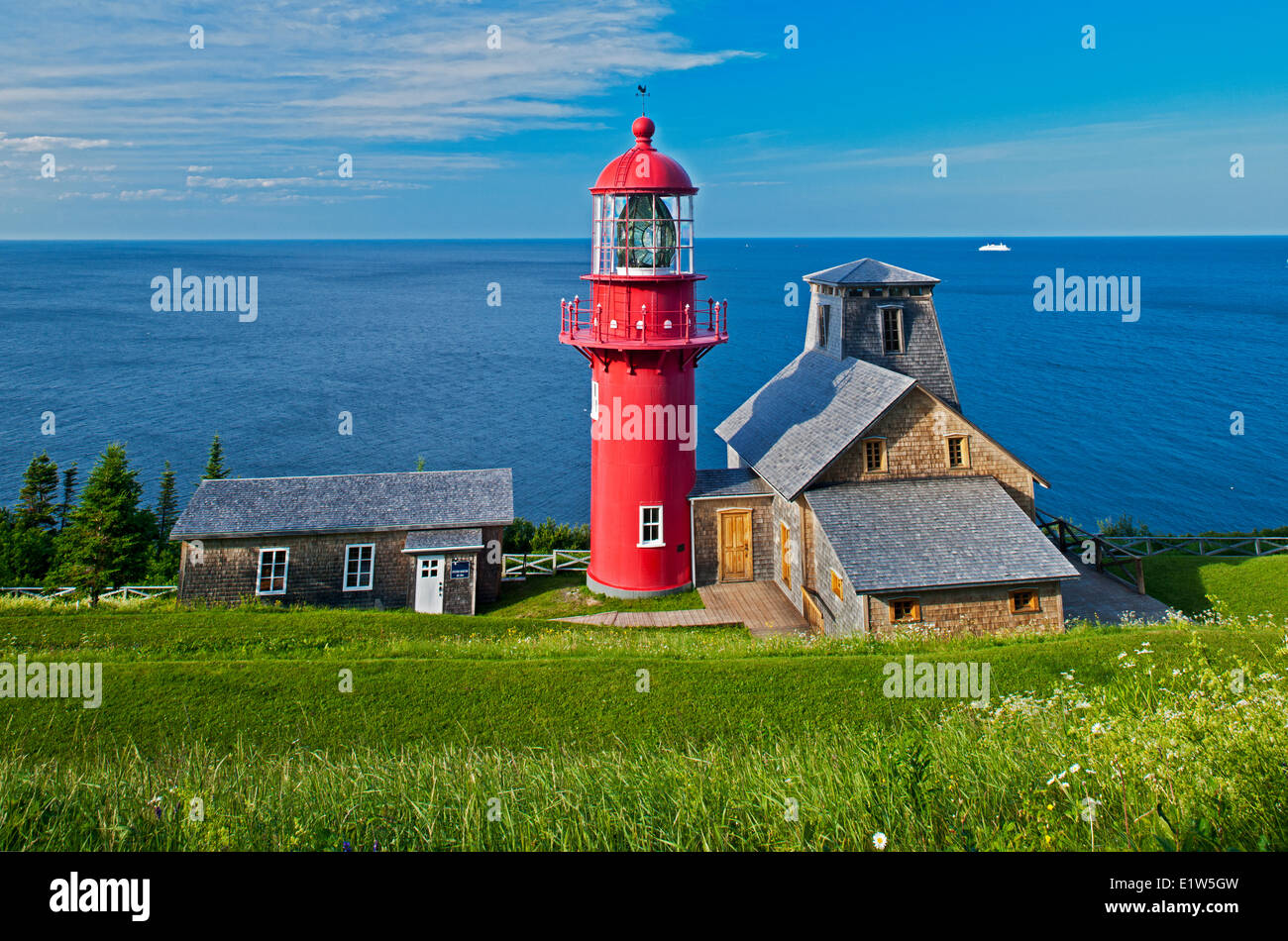 Pointe-de-la-Renommée Lighthouse in Gaspe Peninsula, Quebec, Canada ...