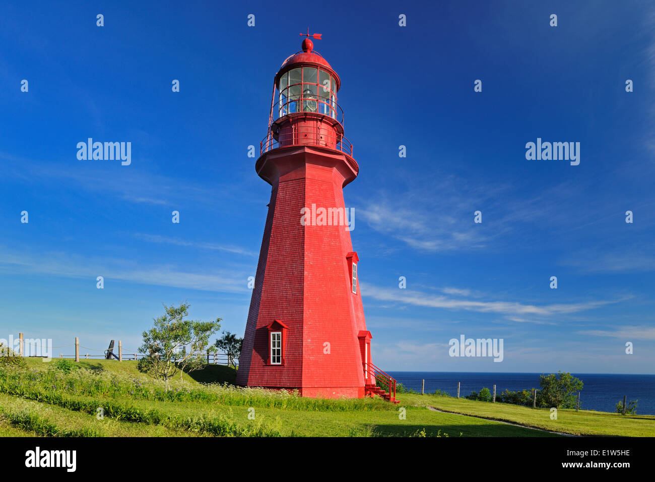 La Martre Lighthouse. Gaspe Peninsula, Quebec, Canada Stock Photo - Alamy