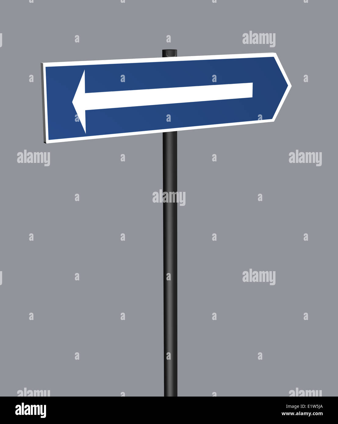 Road Sign Arrow made in 3d software Stock Photo - Alamy