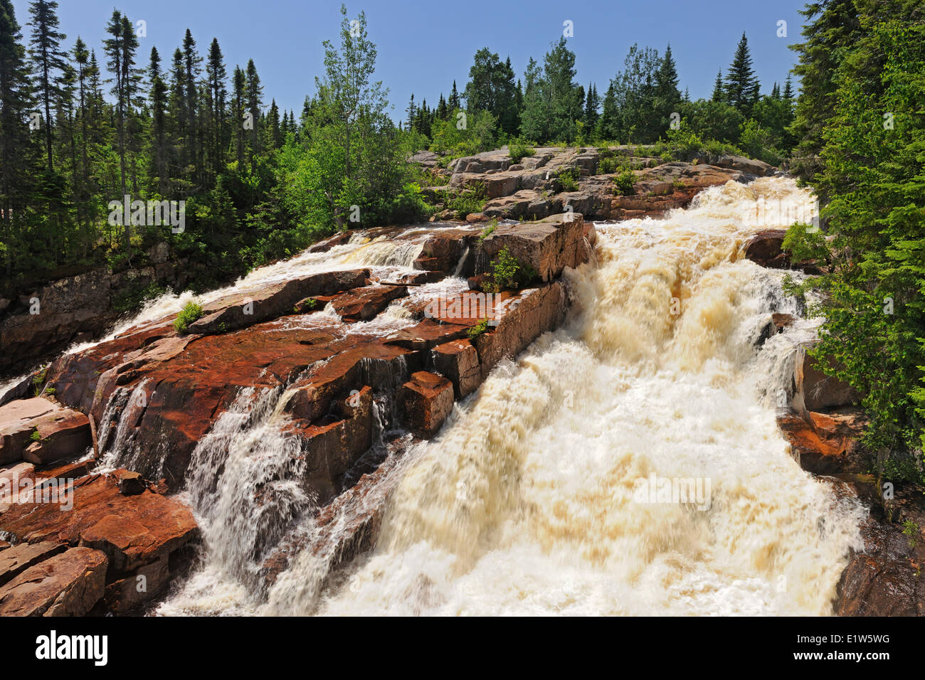 Chutes de la rivière Papinachois, Cotes Nord, Manicouagan, Quebec ...