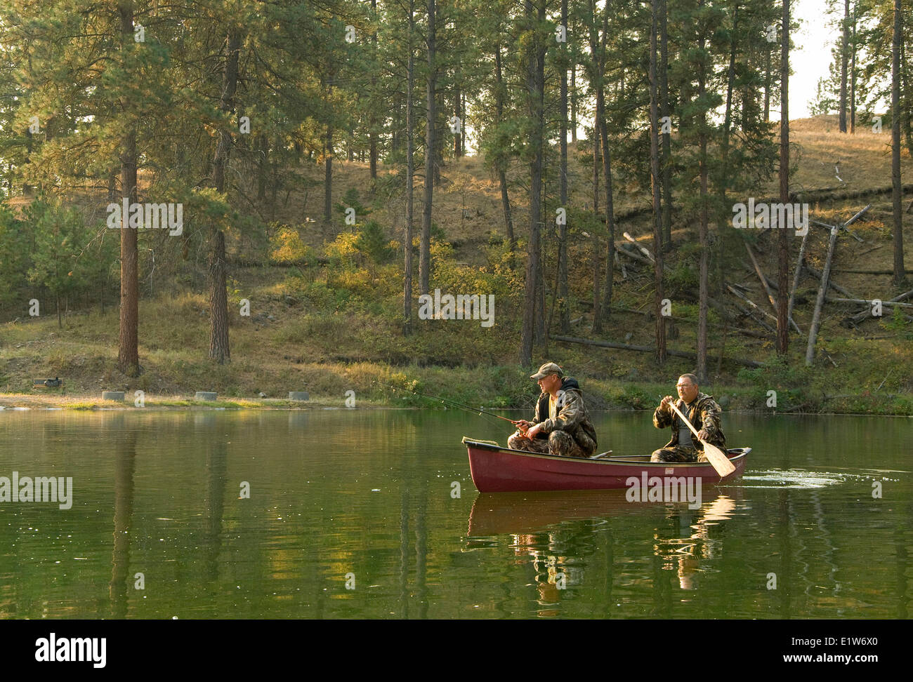 Friends fishing in Rainbow Lake at Princeton Castle Resort in the ...