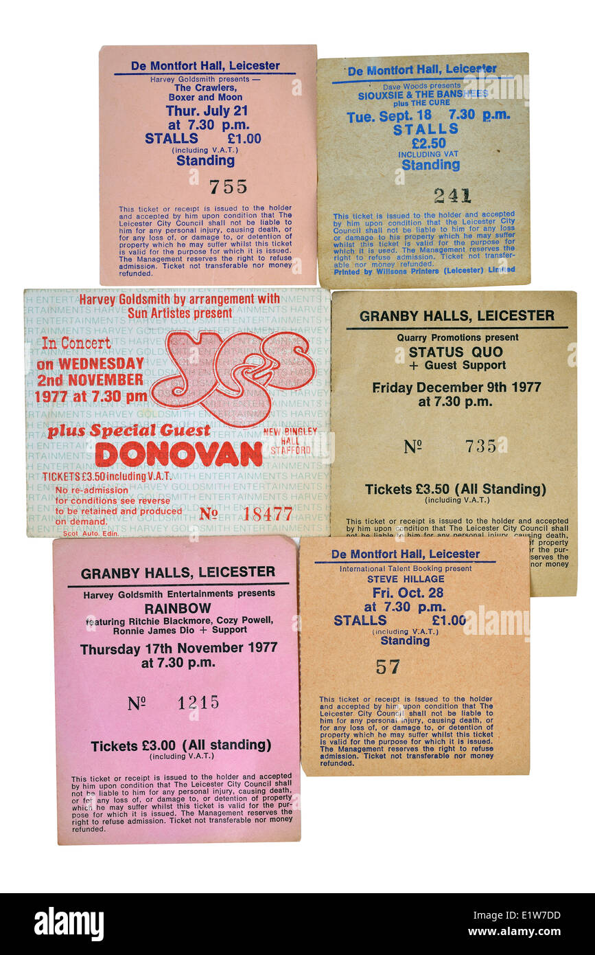 Rock concert memorabilia hi-res stock photography and images - Alamy