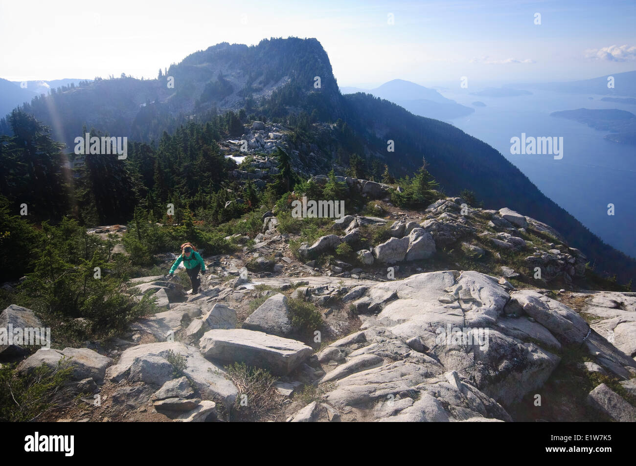 Senja Palonen hiking up to and scrambling the West Lion. The Lions ...