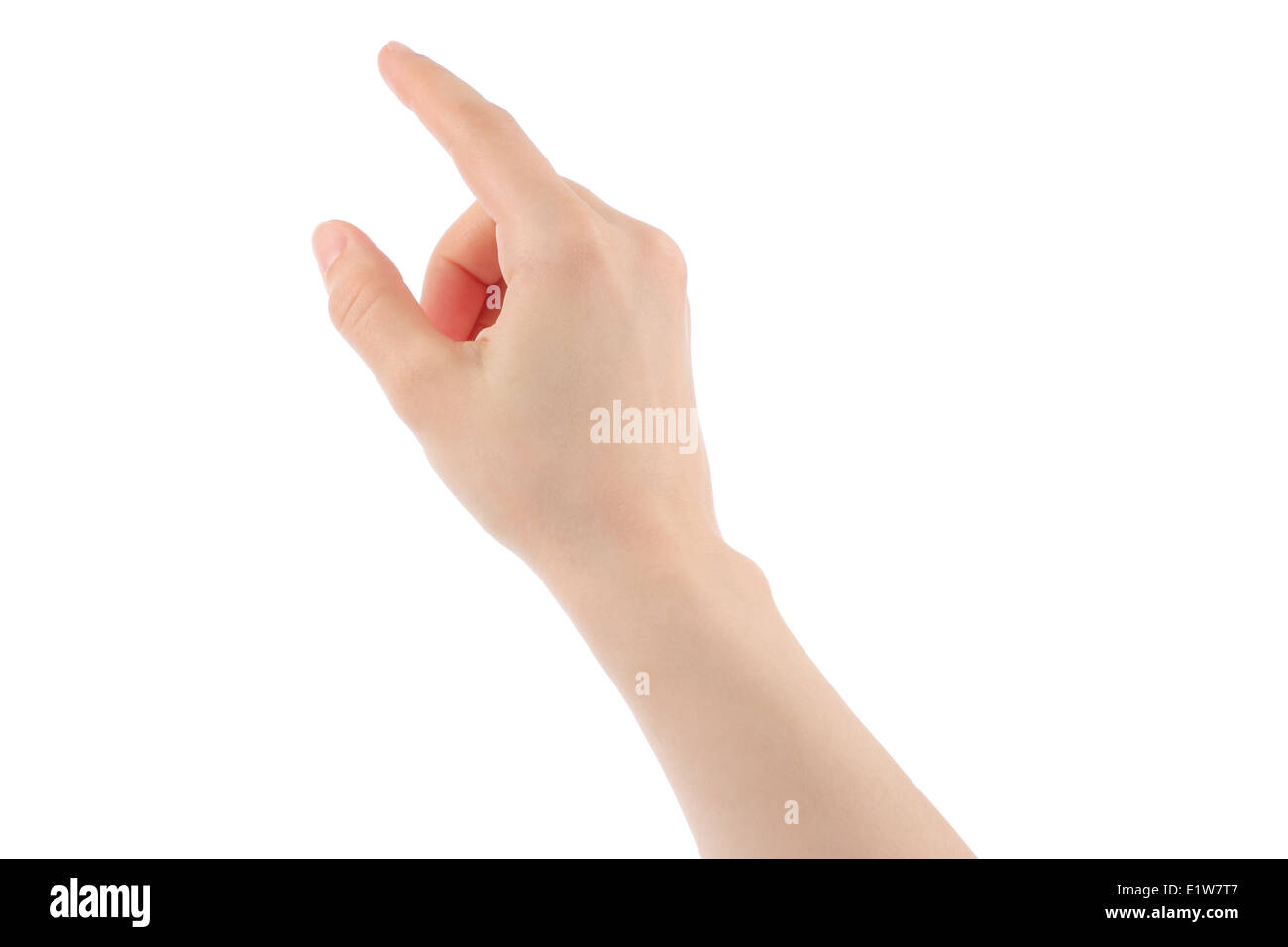 Woman hand on white background Stock Photo - Alamy