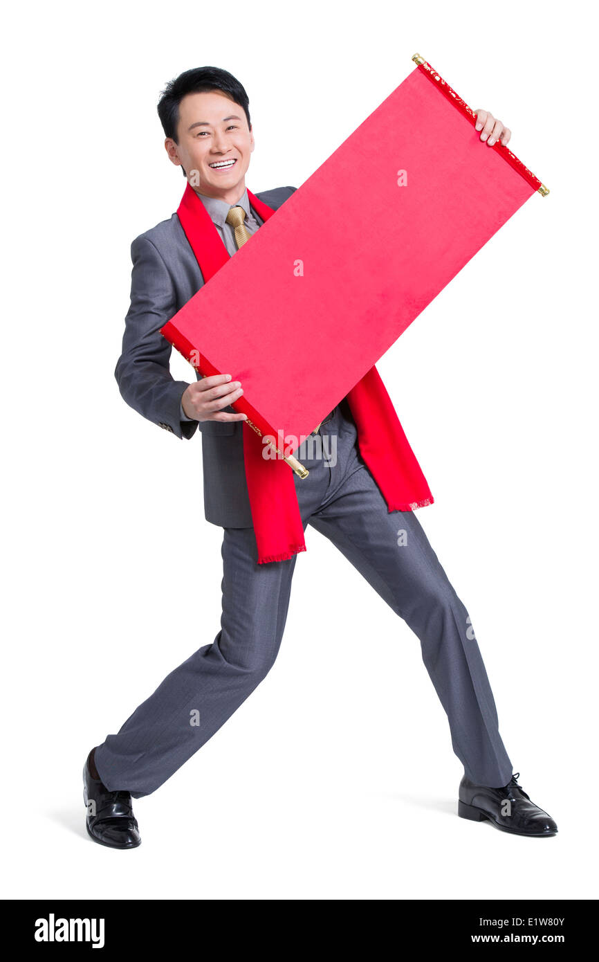 Chinese red blank scroll hi-res stock photography and images - Alamy