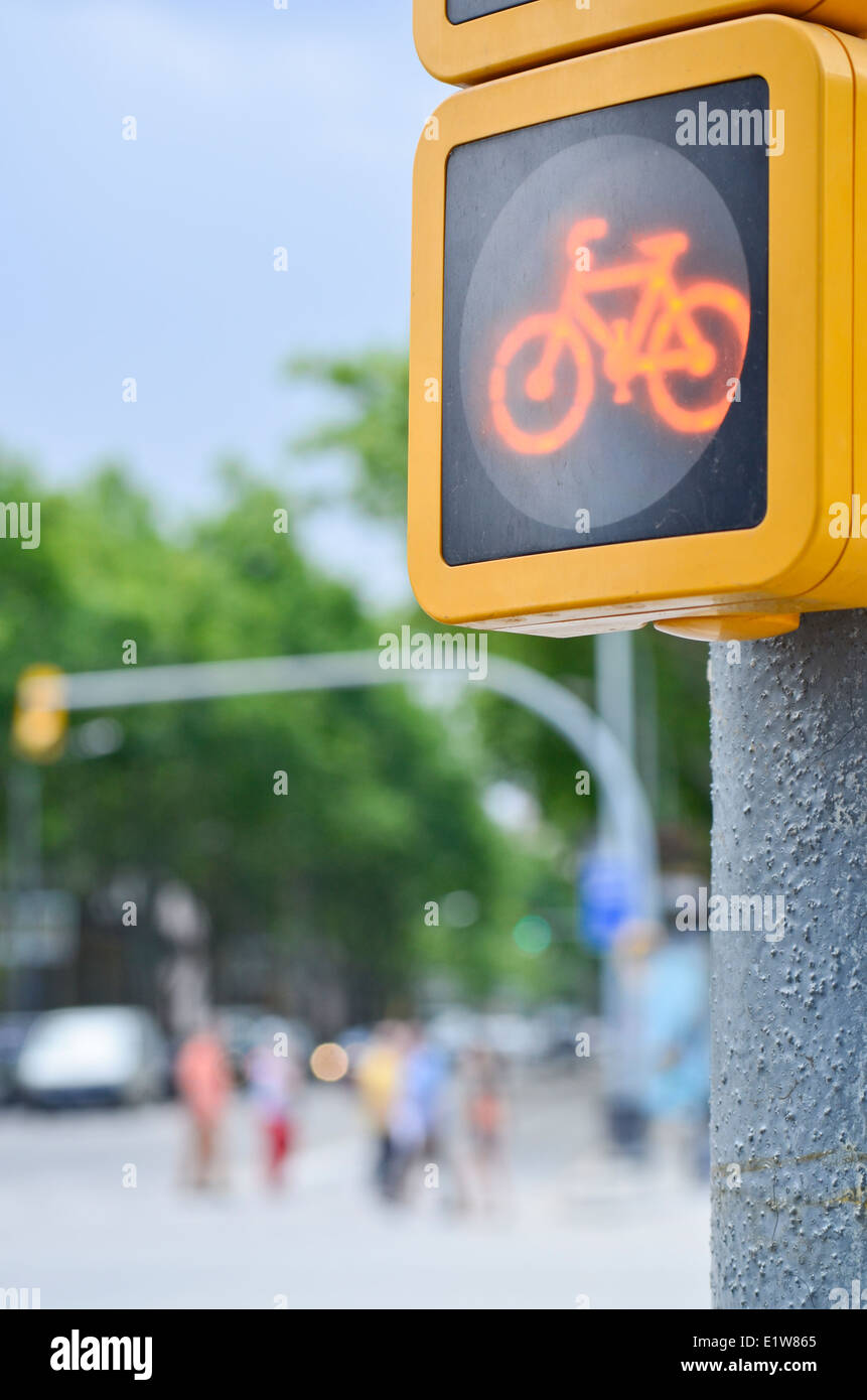 Traffic light for bicycles Stock Photo - Alamy