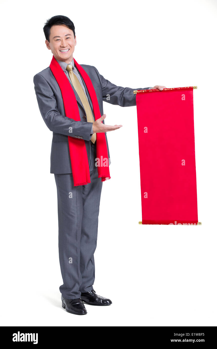 Chinese red blank scroll hi-res stock photography and images - Alamy