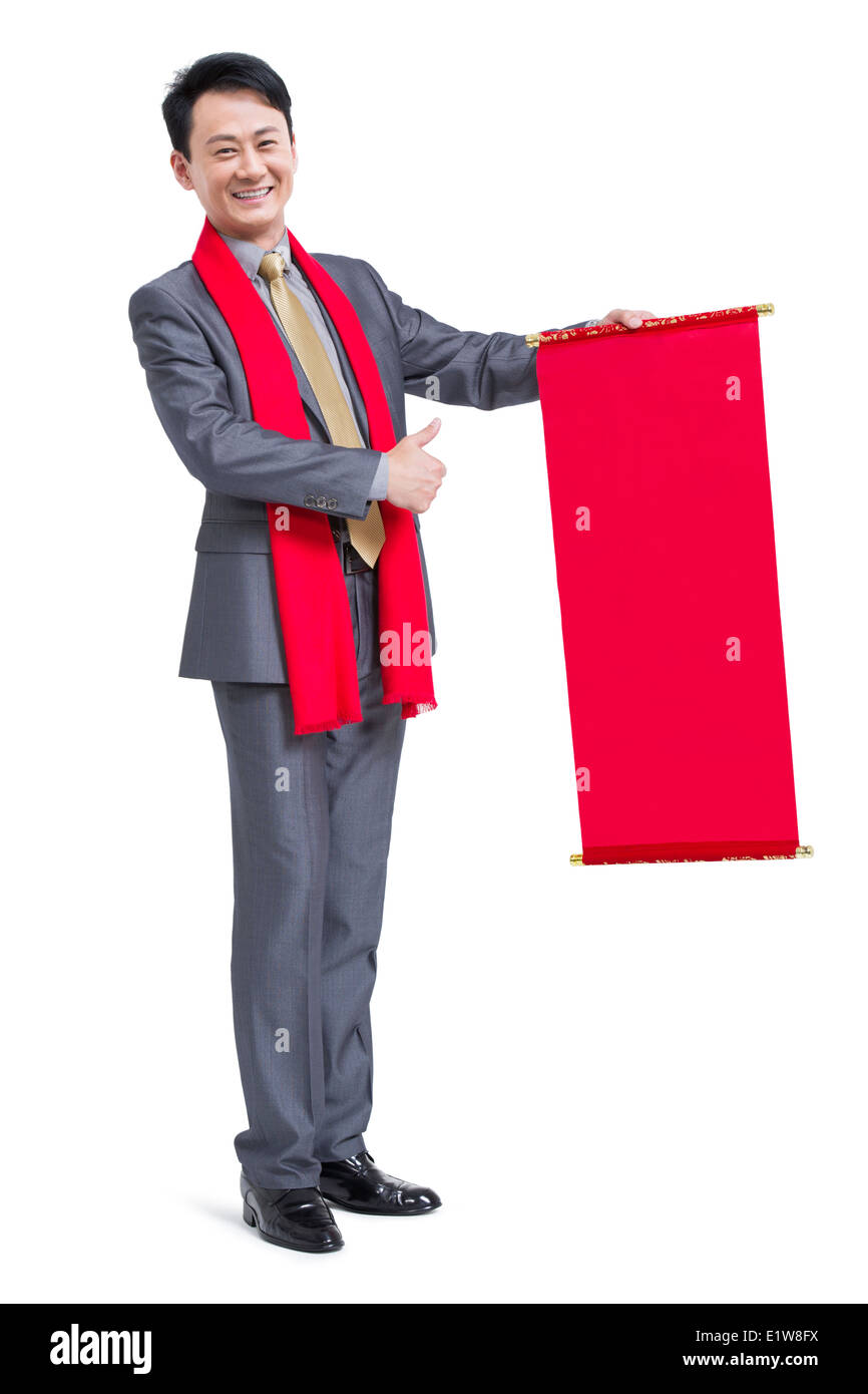 Chinese red blank scroll Cut Out Stock Images & Pictures - Alamy