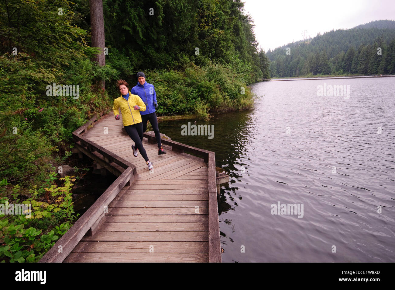 Running and hiking on the trail around Sasamat Lake, Belcarra Regional ...