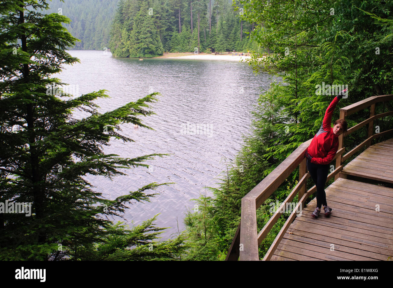Running and hiking on the trail around Sasamat Lake, Belcarra Regional ...
