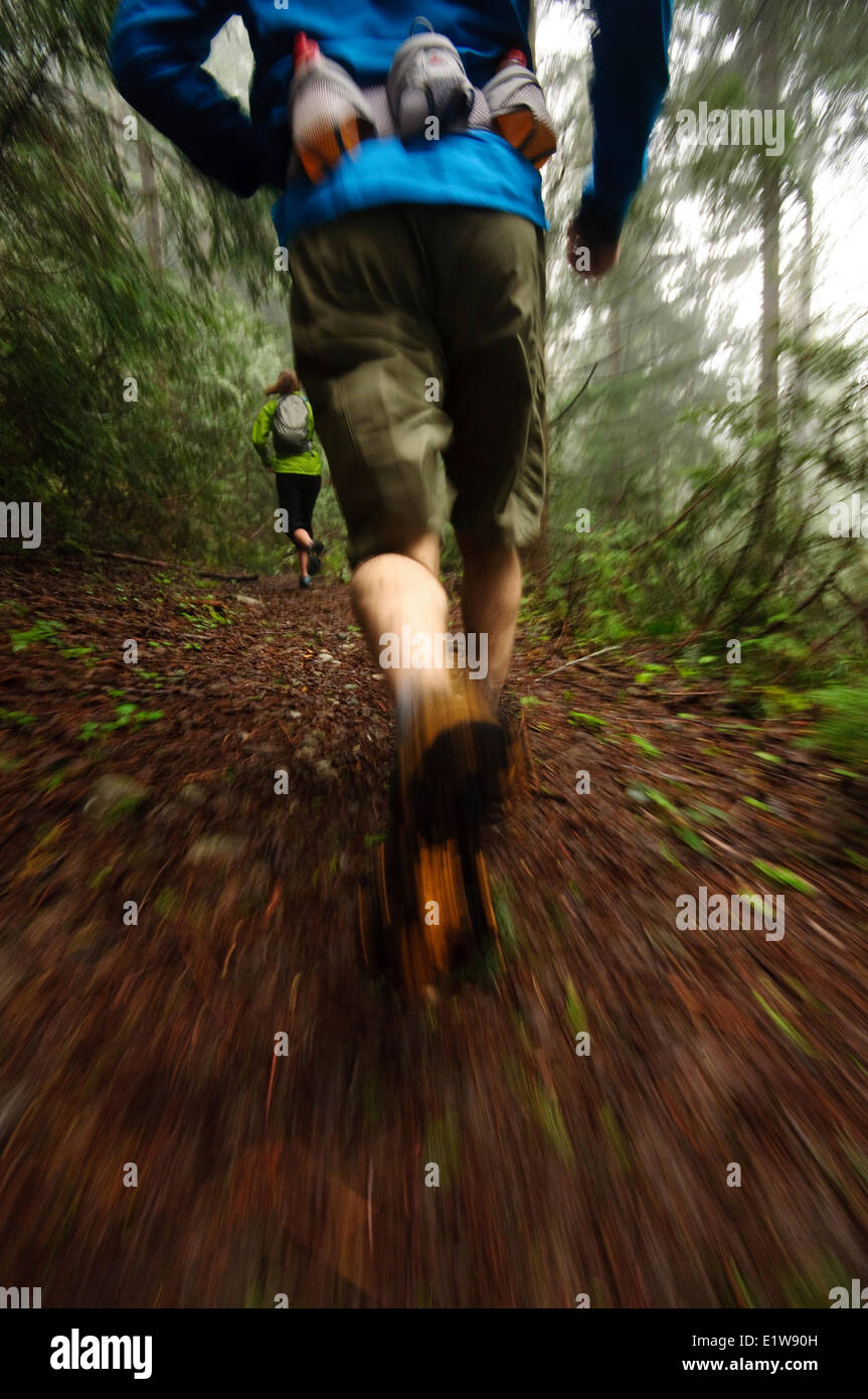Trail running on Hollyburn Mountain. Cypress Bowl. West Vancouver ...