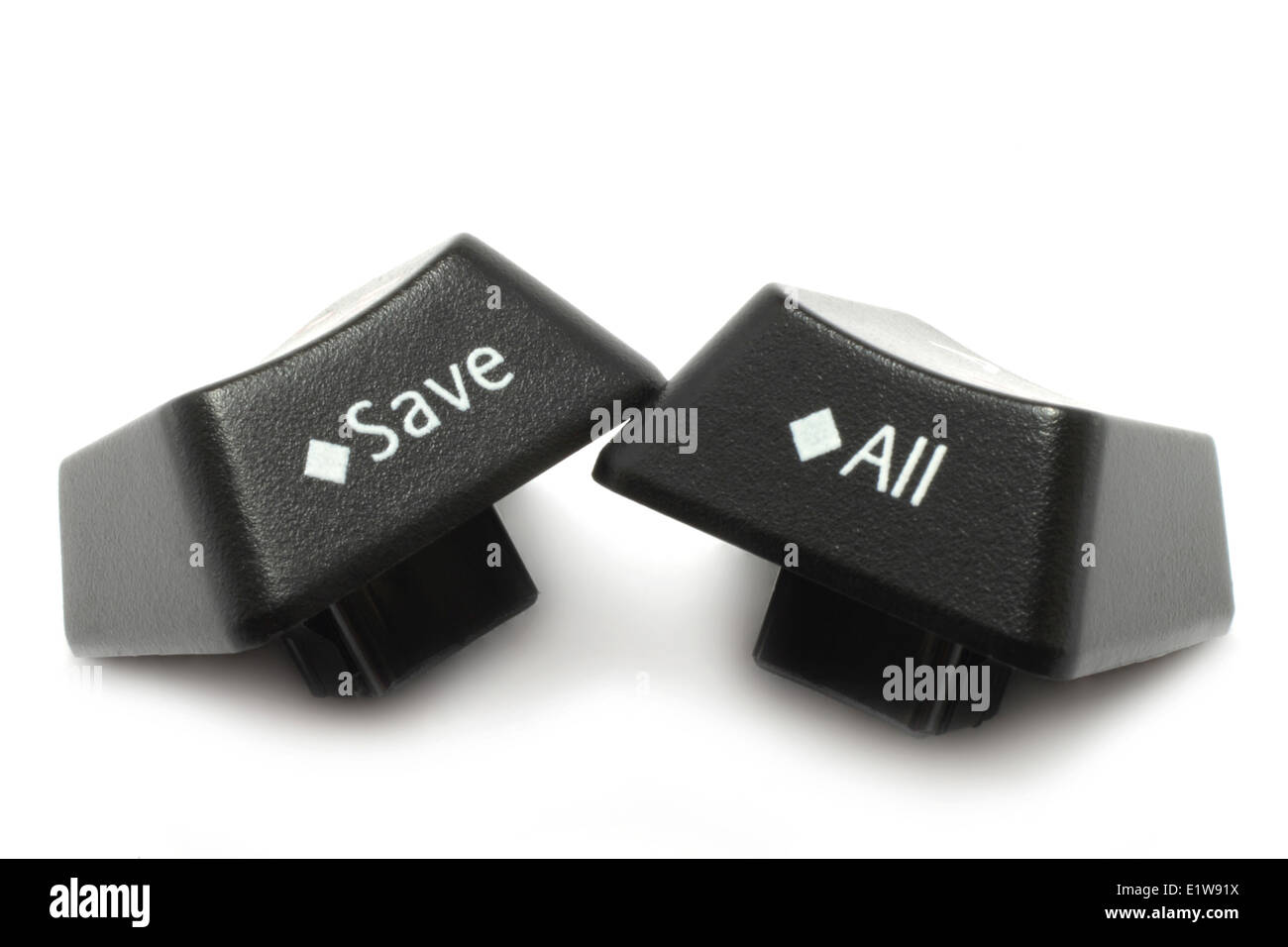 Keyboard keys isolated on a white background Stock Photo - Alamy