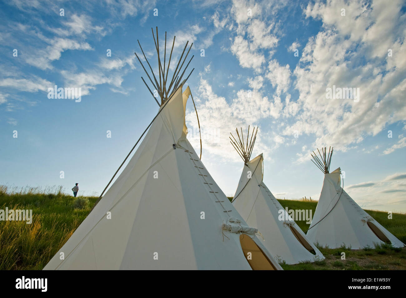 Tipis, The Crossing Resort, edge of the Grasslands National Park, near ...