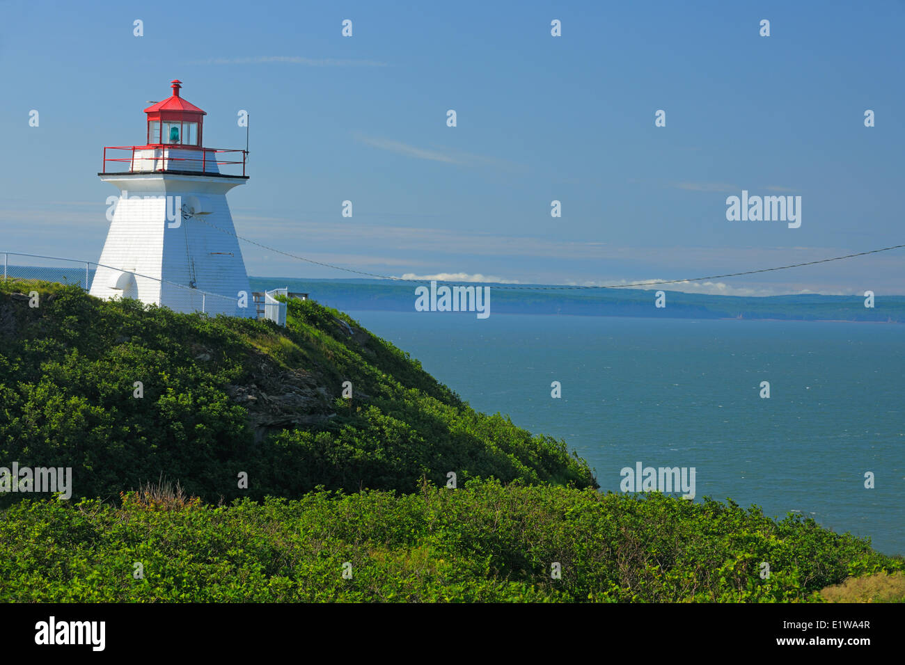 Lighthouse on Chignecto Bay, Cape Enrage, New Brunswick, Canada Stock ...