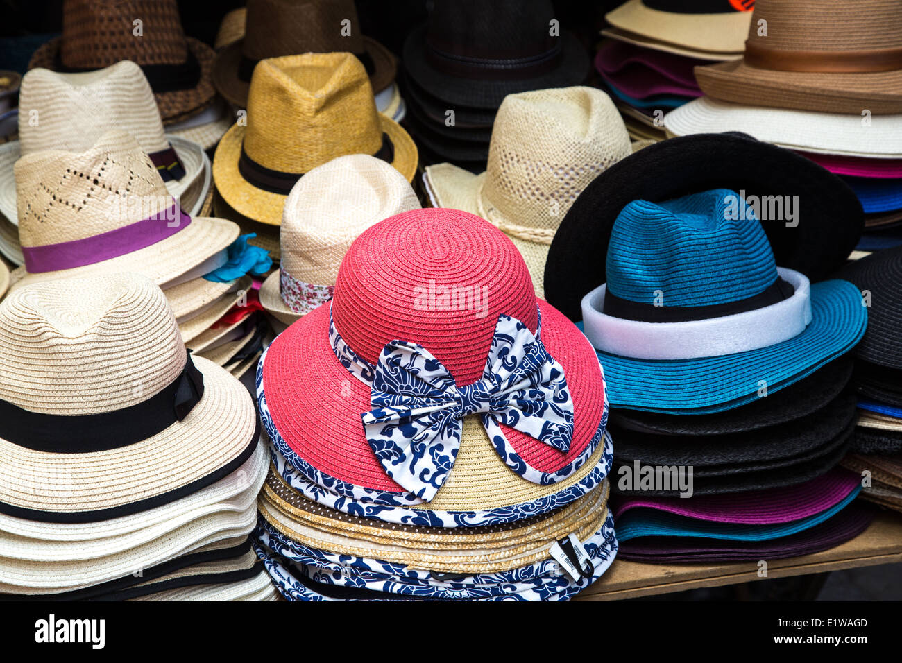Hat Stall, Seven Dials, London Stock Photo - Alamy