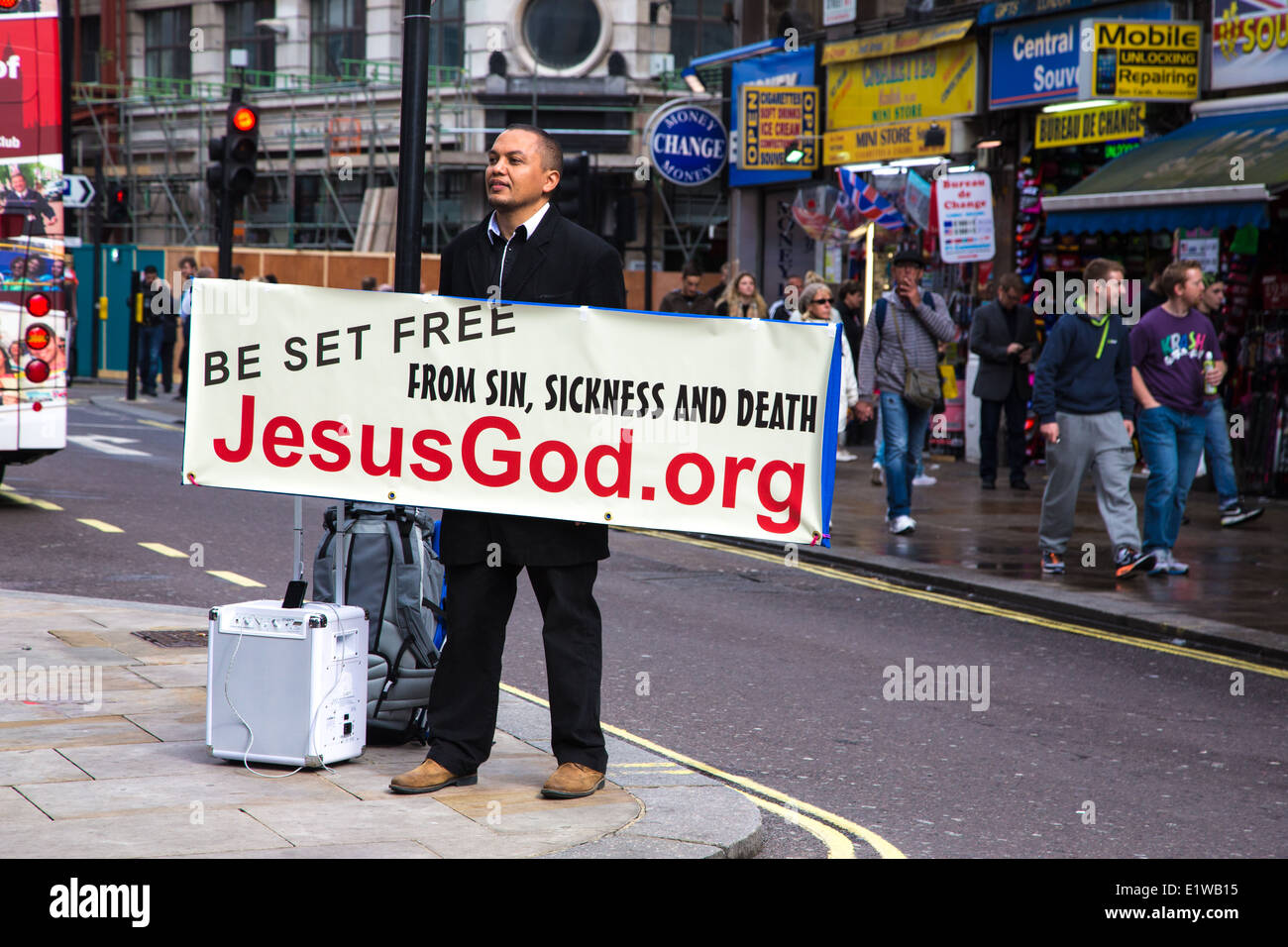 A Christian Street Preacher, London Stock Photo - Alamy