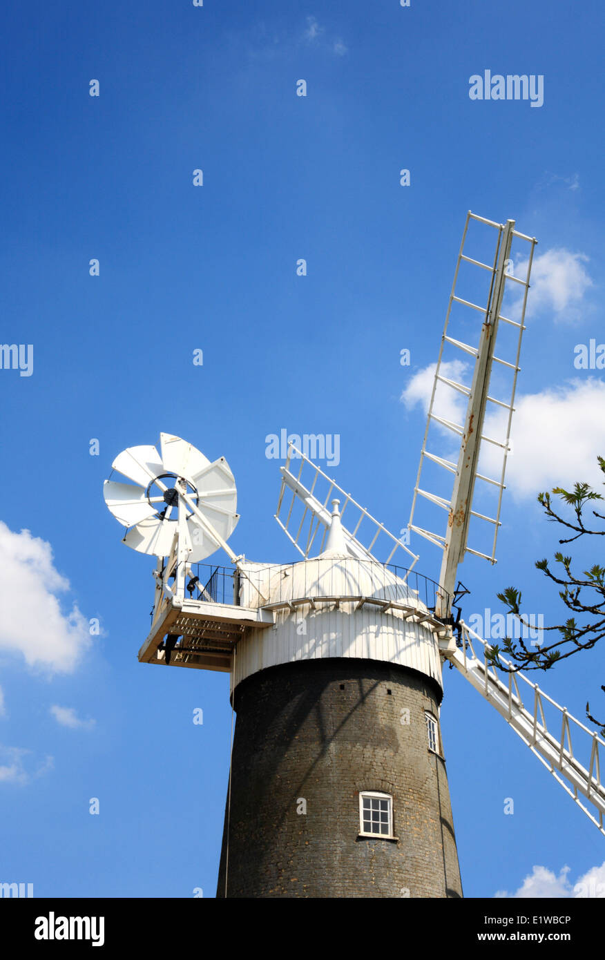 A detailed view of the Great Bircham windmill in Norfolk, England ...
