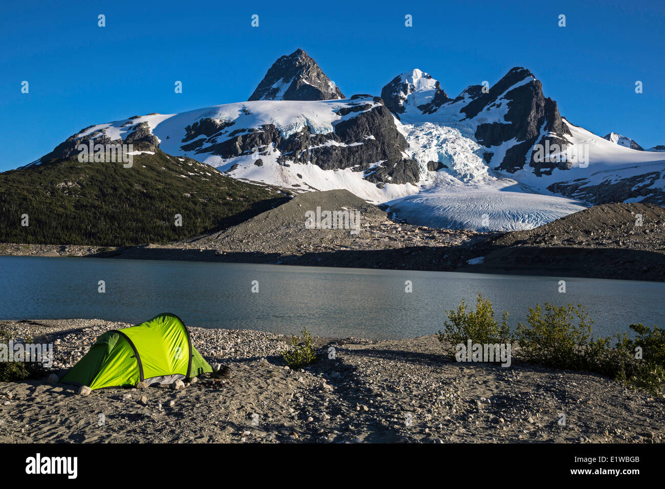 Camping on Ape Lake, Chilcotin, Coast Mountains, British Columbia ...