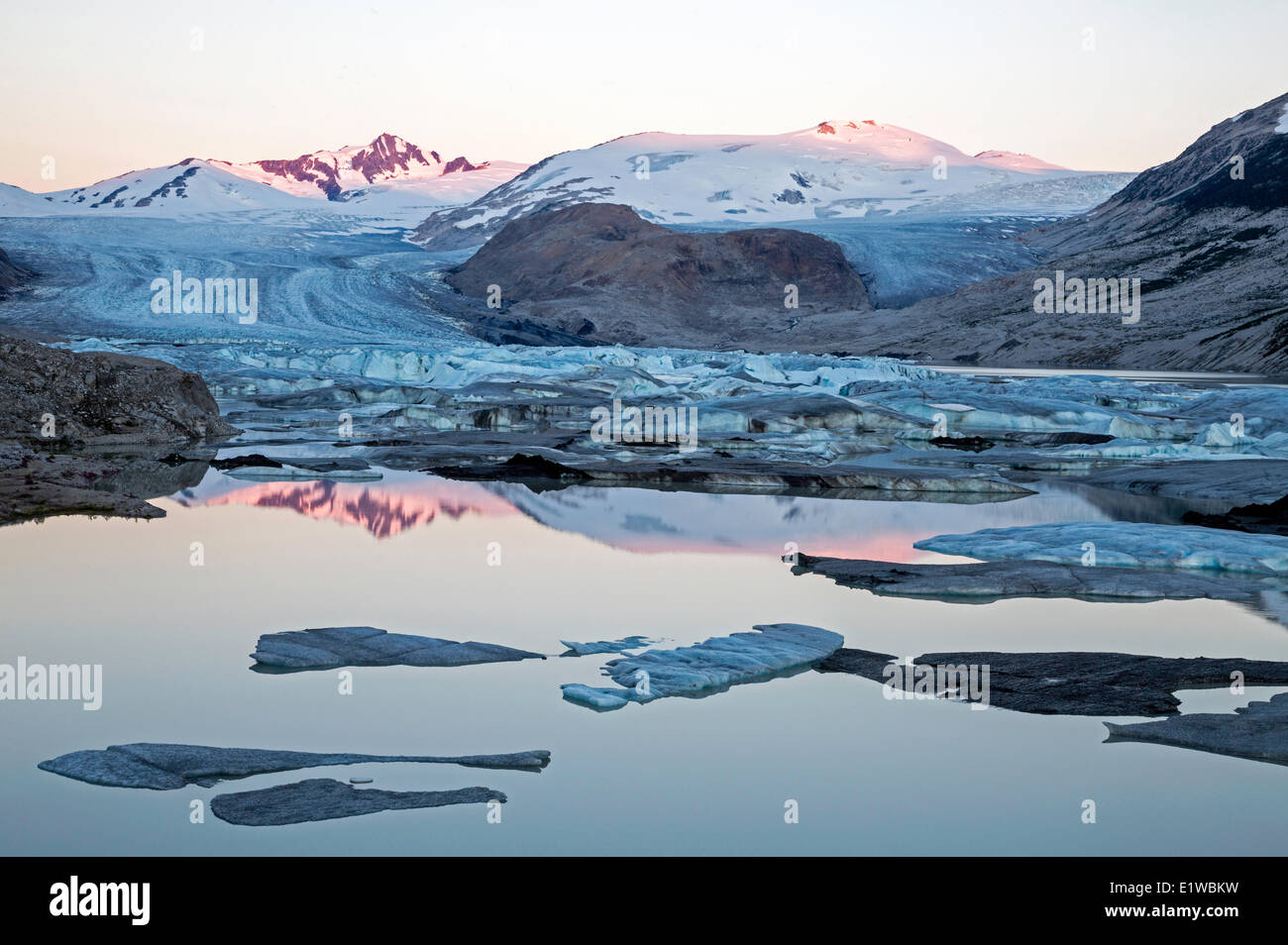 Icebergs, Bridge River Glacier, Chilcotin Ark, Coast Mountains, British ...