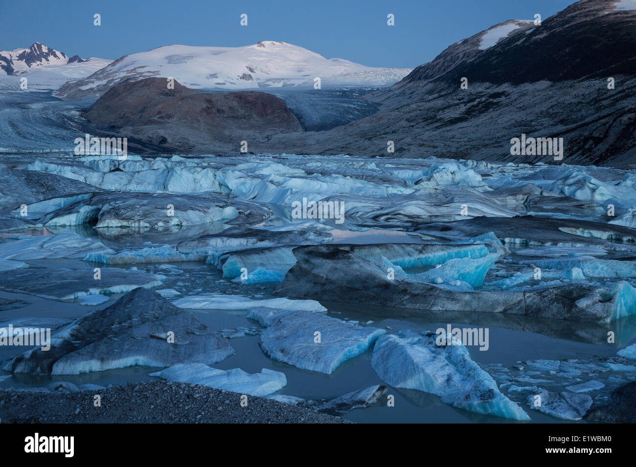 Icebergs, Bridge River Glacier, Chilcotin Ark, Coast Mountains, British ...