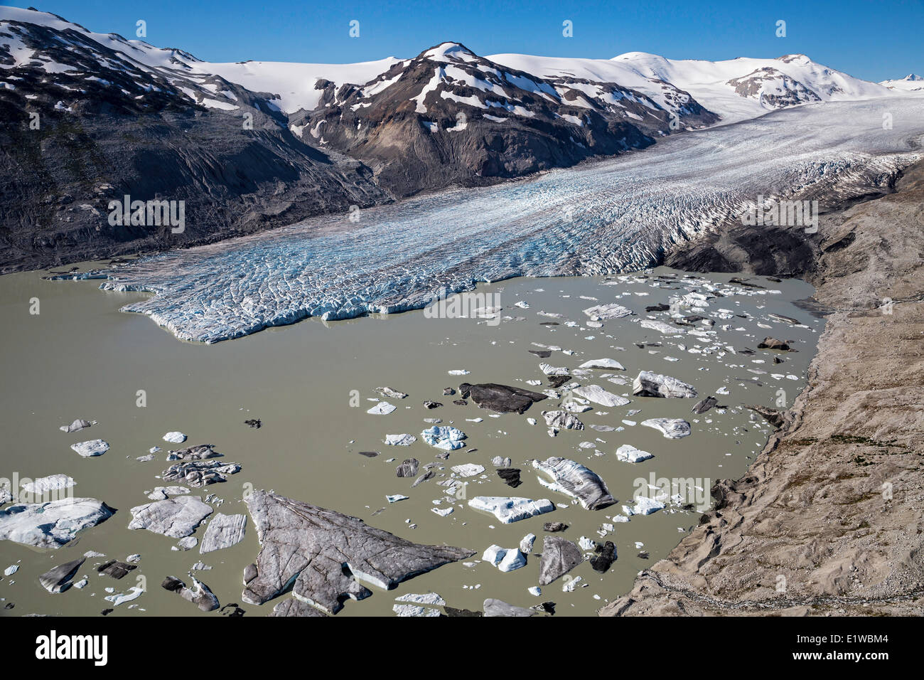 Icebergs, Bridge River Glacier, Chilcotin Ark, Coast Mountains, British ...