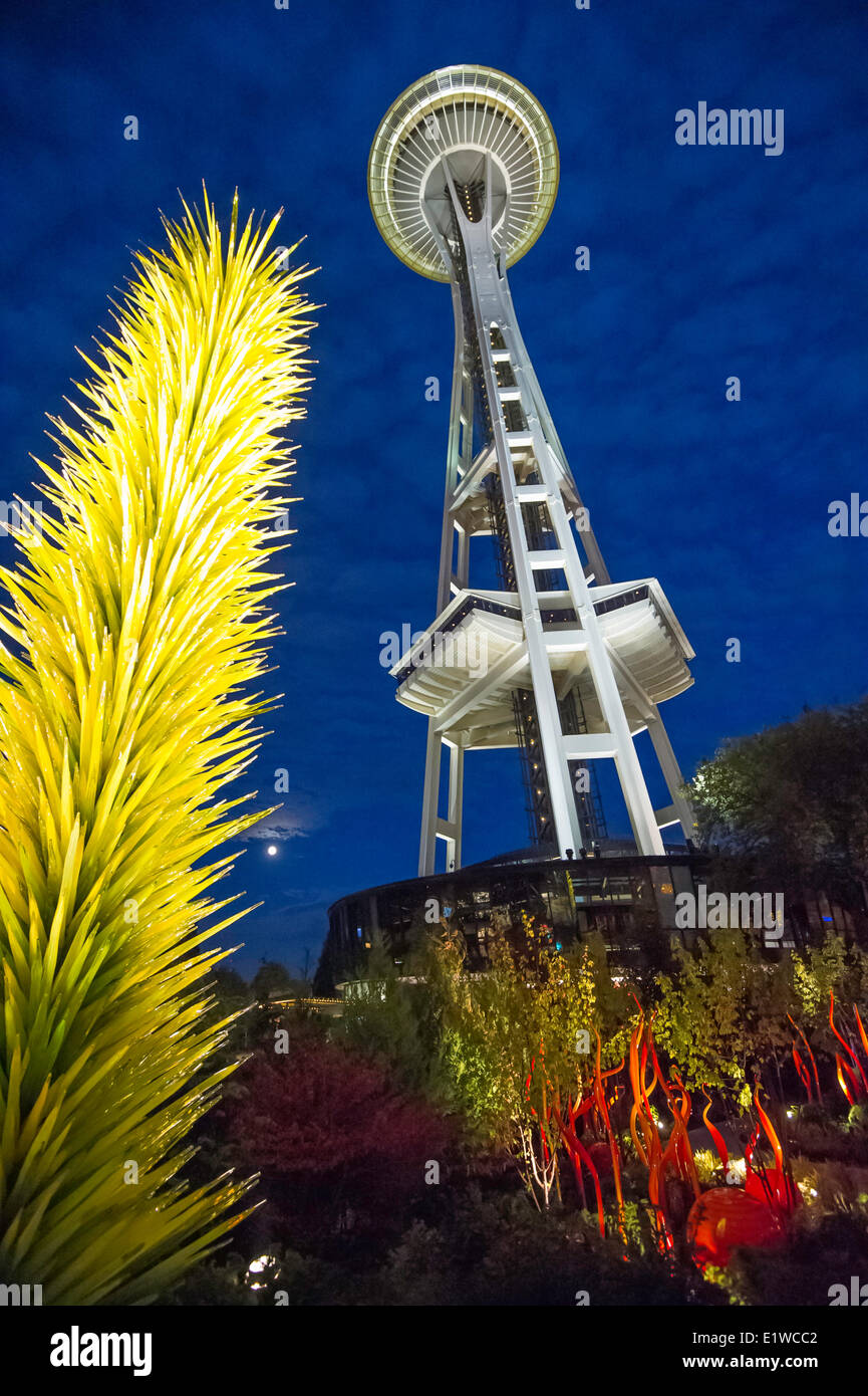 Seattle space needle night hi-res stock photography and images - Alamy