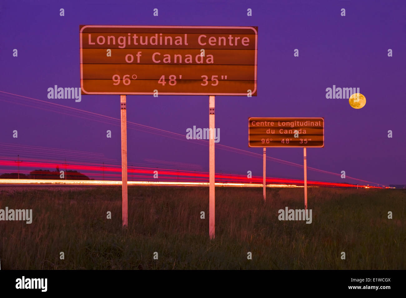 signage along Trans-Canada Highway east of Winnipeg to mark what is the ...