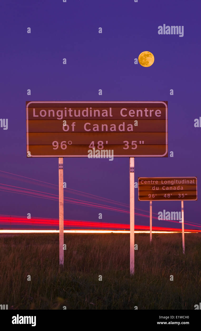 signage along Trans-Canada Highway east of Winnipeg to mark what is the ...