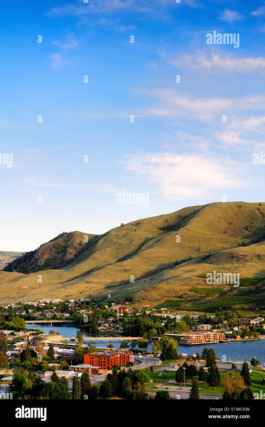 The town of Chelan on Lake Chelan in Washington State, USA Stock Photo ...