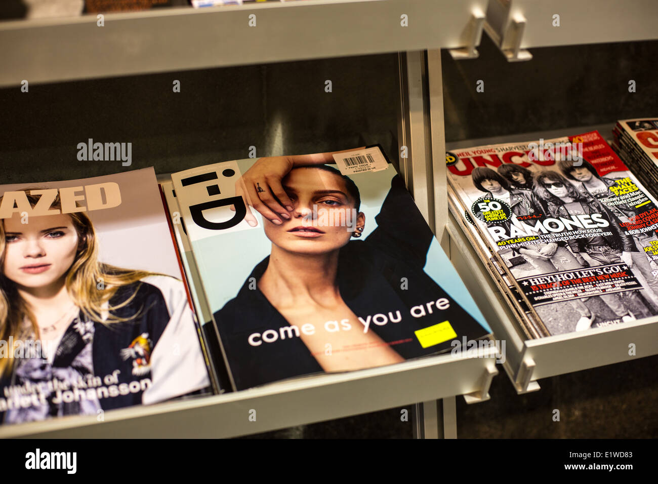 Magazines on sale, Rough Trade, Brooklyn, NYC Stock Photo - Alamy