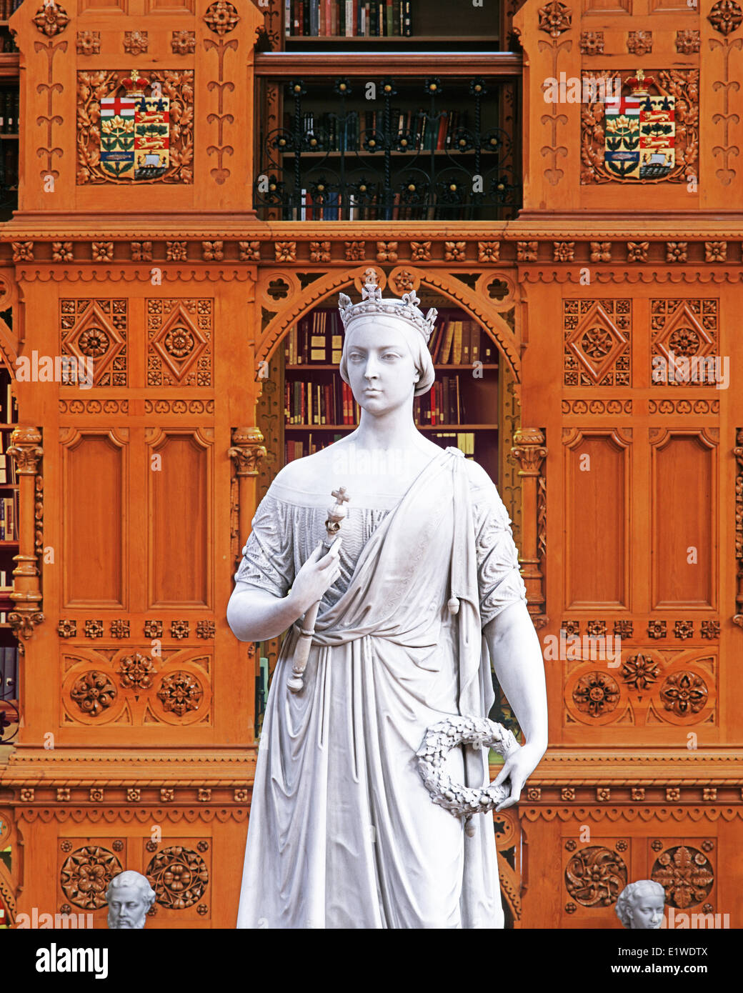 Library of Parliament, Parliament Buildings, main reading room, Ottawa ...