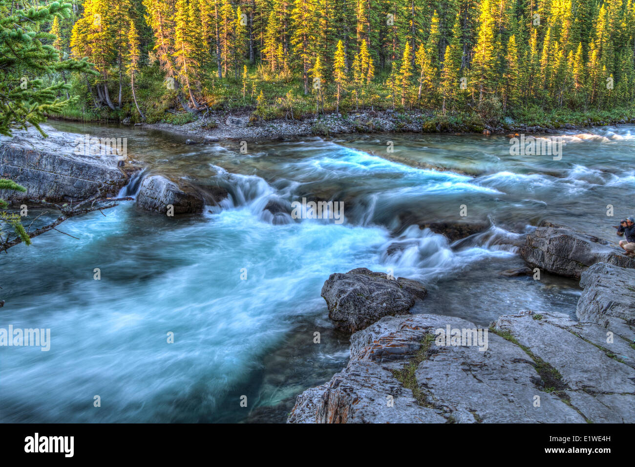 Scenic Elbow Falls in Kananaskis country. Elbow Falls, Alberta, Canada ...