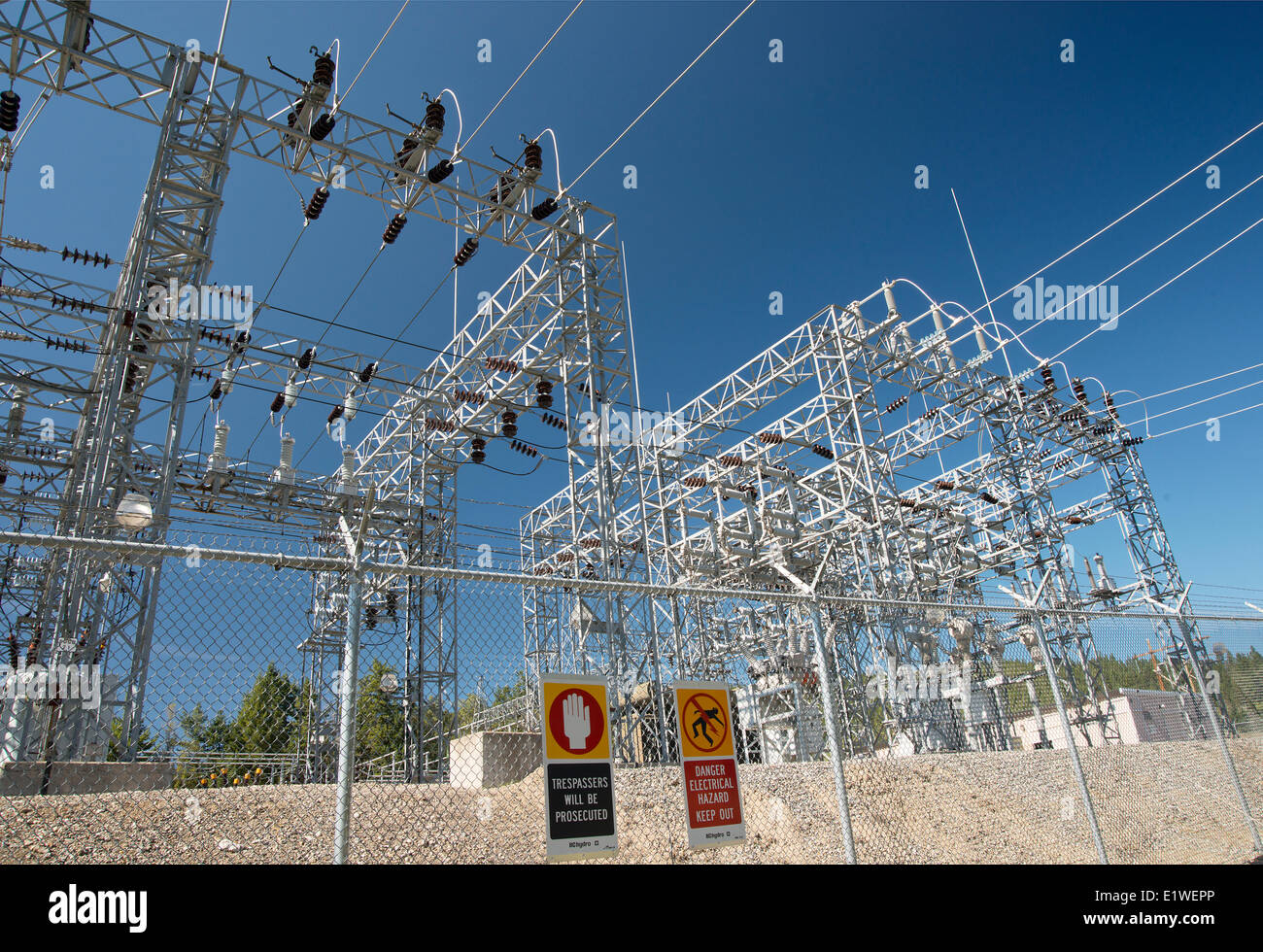 BC Hydro Substation, North of Williams Lake, Highway #97, British ...