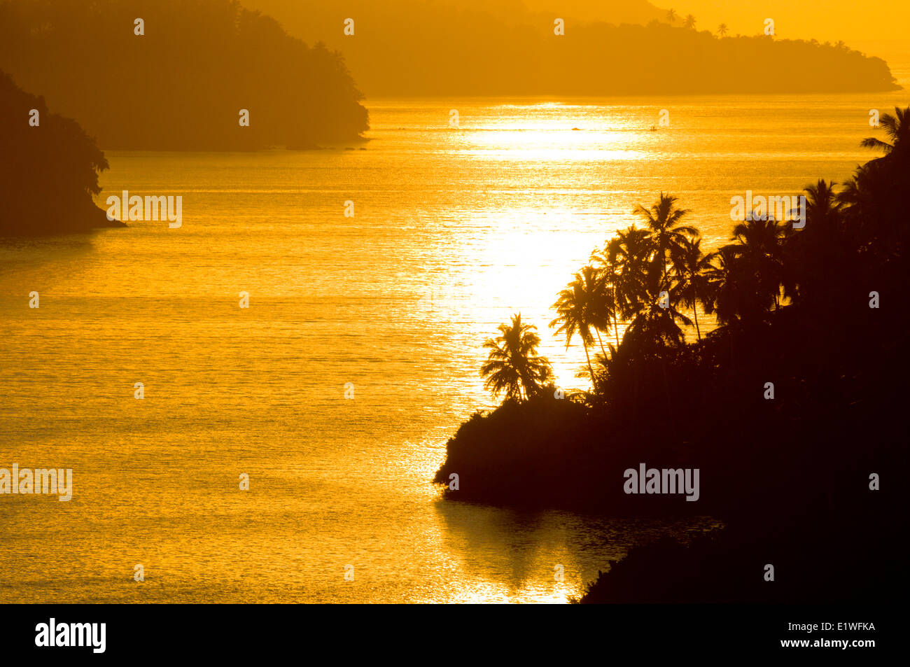 Samana bay, Dominican Republic at sunset Stock Photo - Alamy