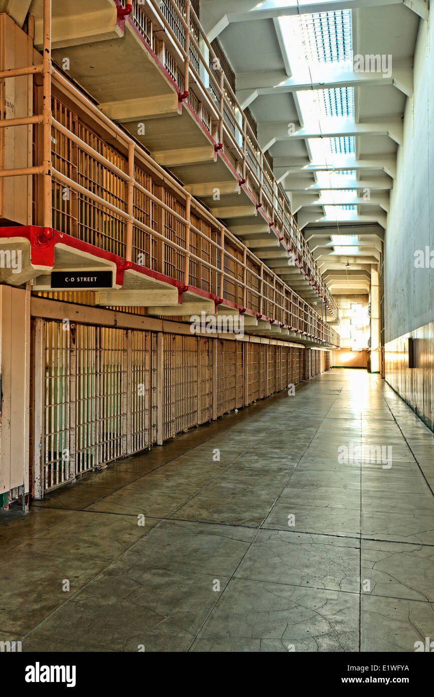 "C-D Street" prisoner cells, Cellhouse, Alcatraz Island, San Francisco ...