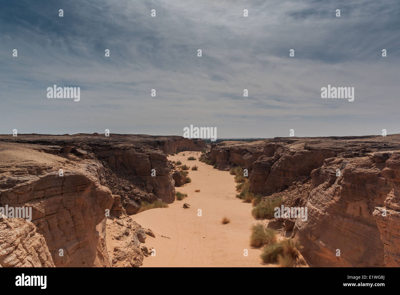 Khor - ravine on the Bayuda desert near Kurru/Karima, northern Sudan ...