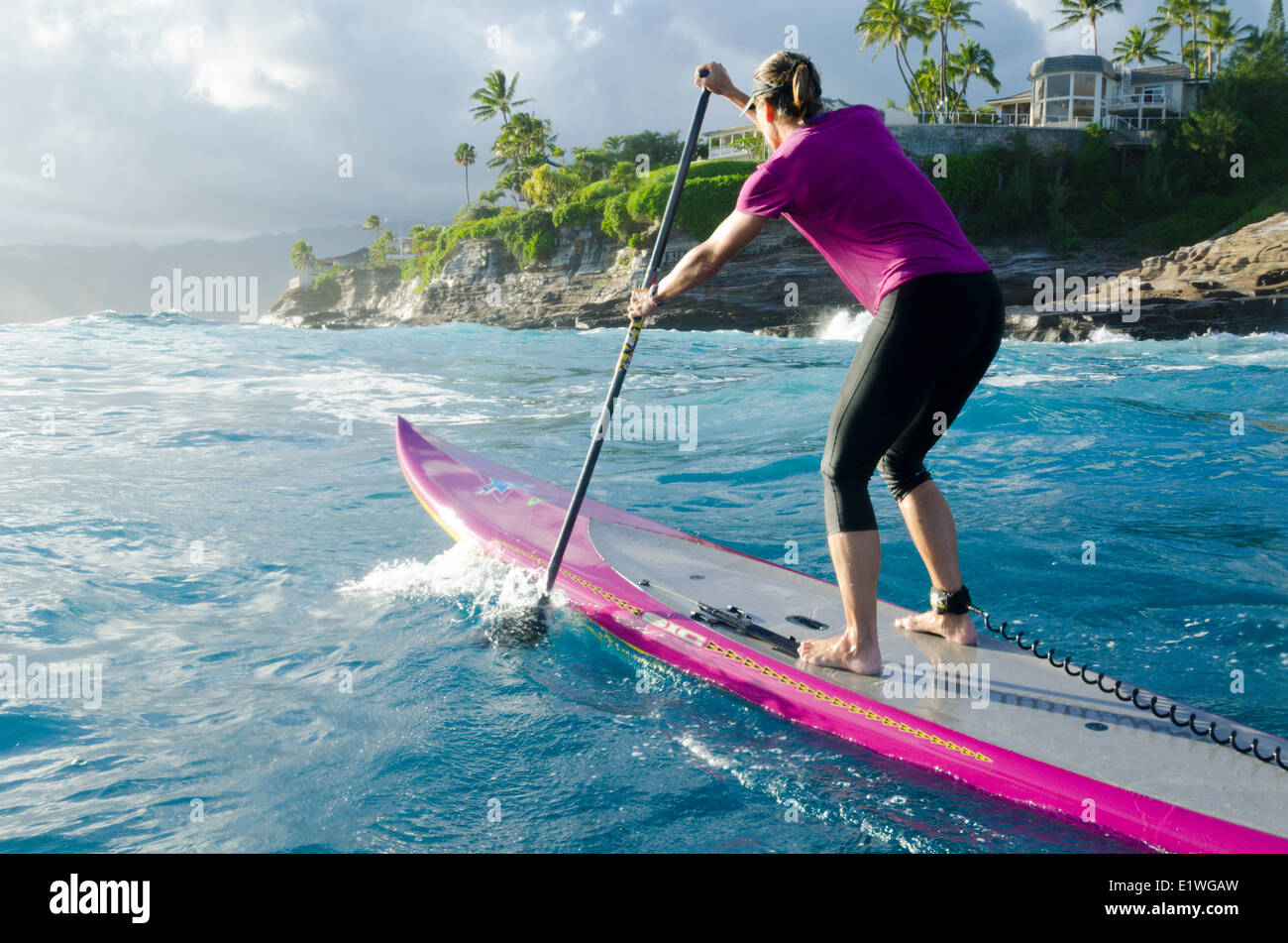 Woman standing boat tropical hi-res stock photography and images - Alamy