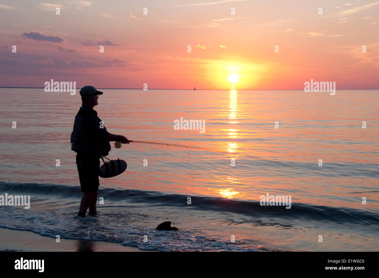 Fishing in Delaware Bay, New Jersey Stock Photo - Alamy