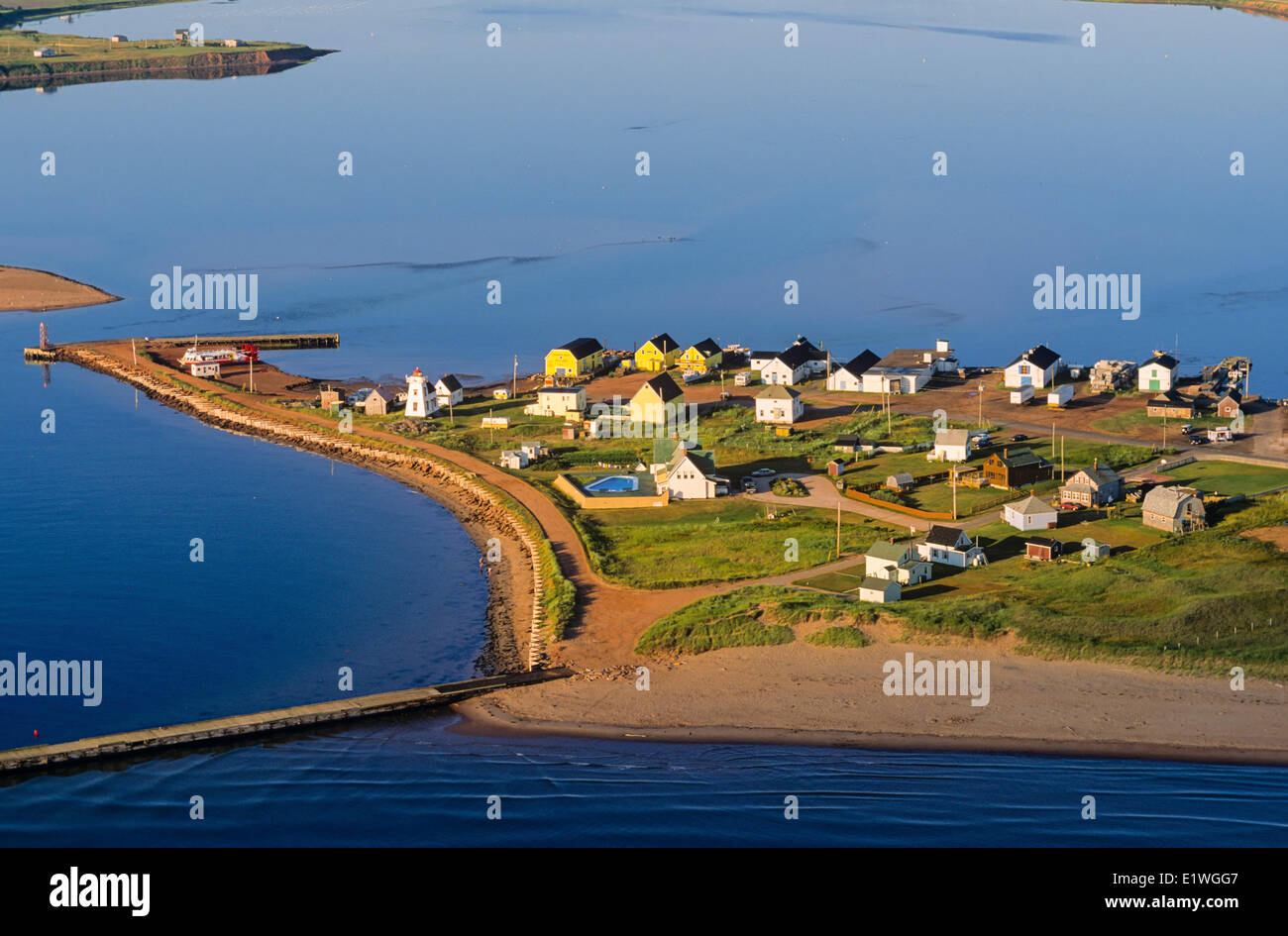 Aerial of fishing village of north rustic hi-res stock photography and ...
