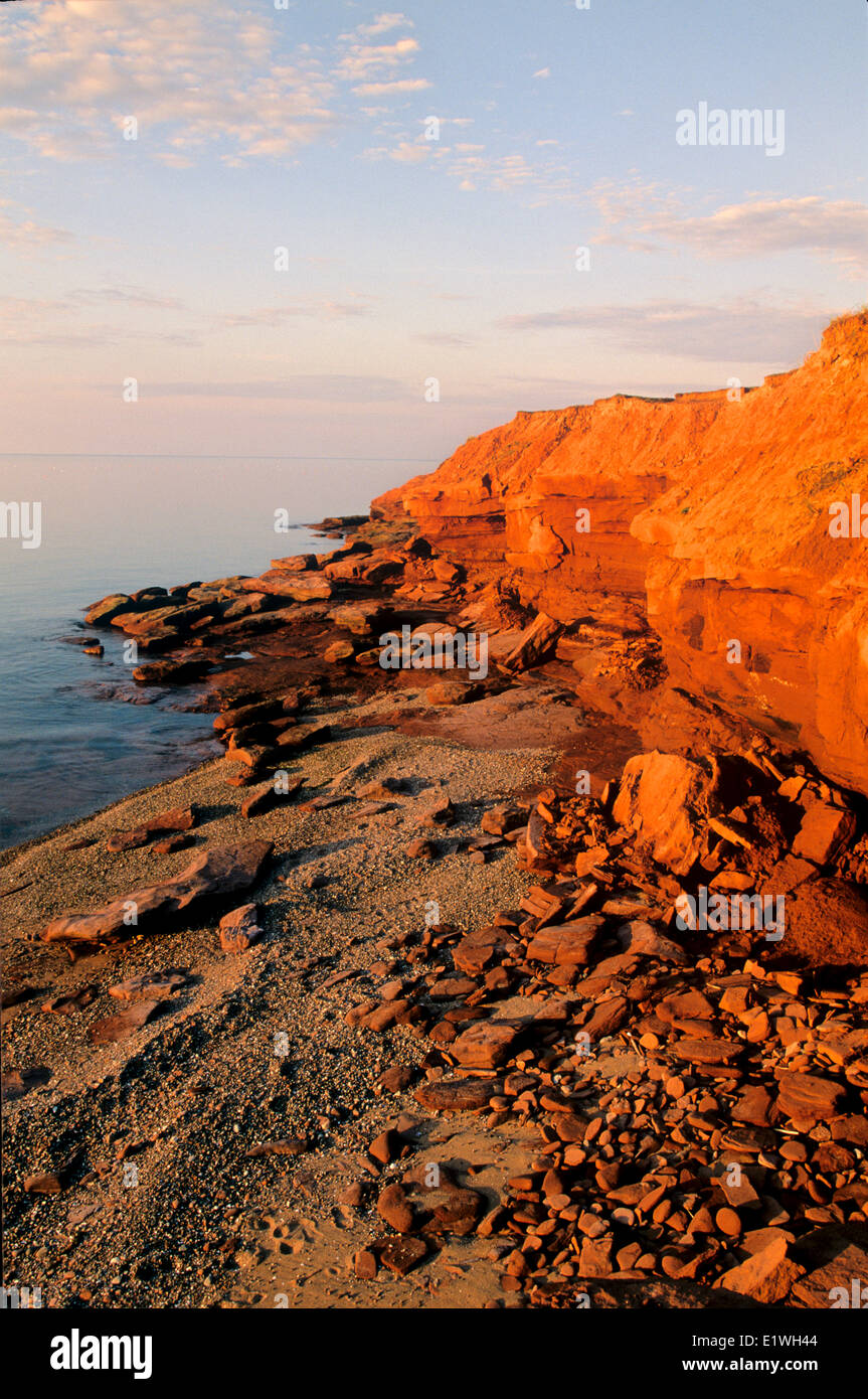 Sandstone cliffs, Cavendish, Prince Edward Island National Park, Prince ...