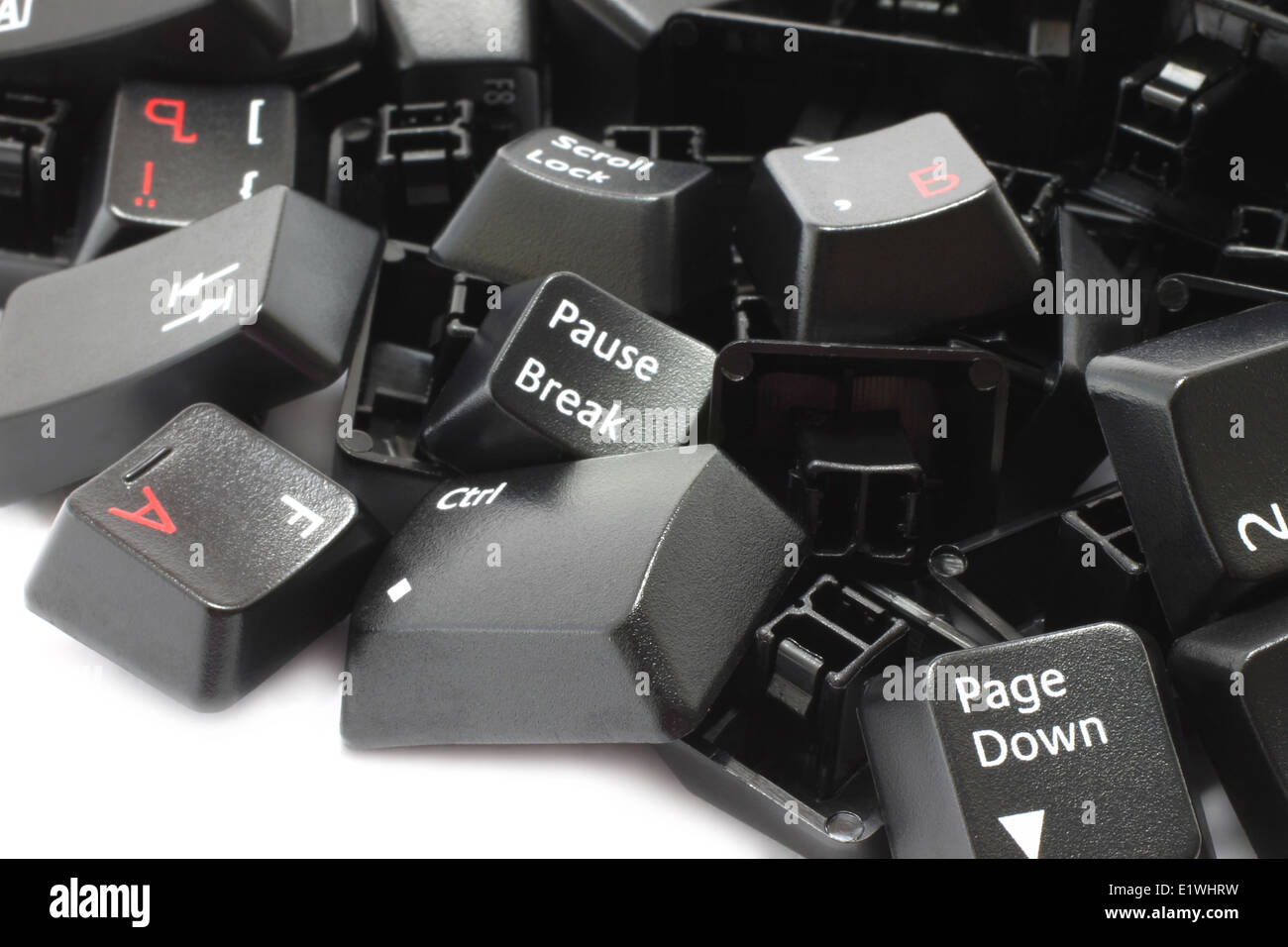 Keyboard keys isolated on a white background Stock Photo - Alamy