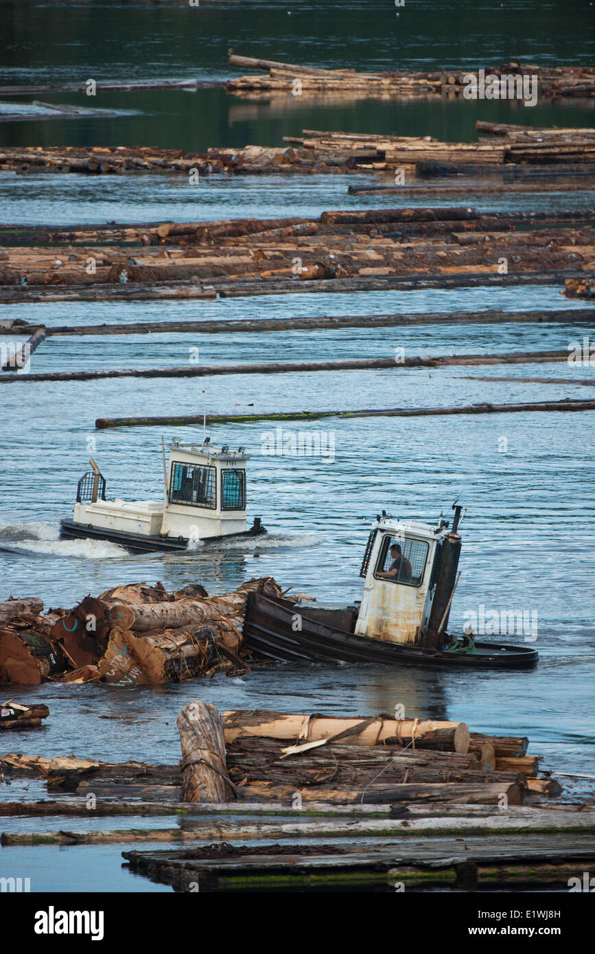 Log boom, vancouver island hi-res stock photography and images - Alamy
