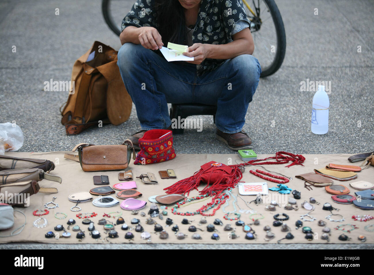 Chiang Mai, Thailand. 10th June, 2014. A foreign street hawker in ...