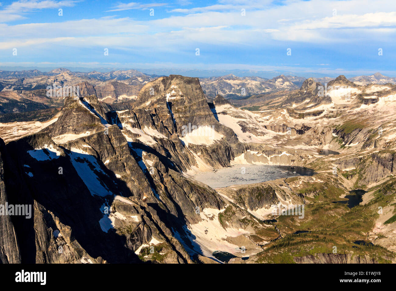 Aerial view of the Mulvey Basin, Gimli Peak and Valhalla Provincial ...