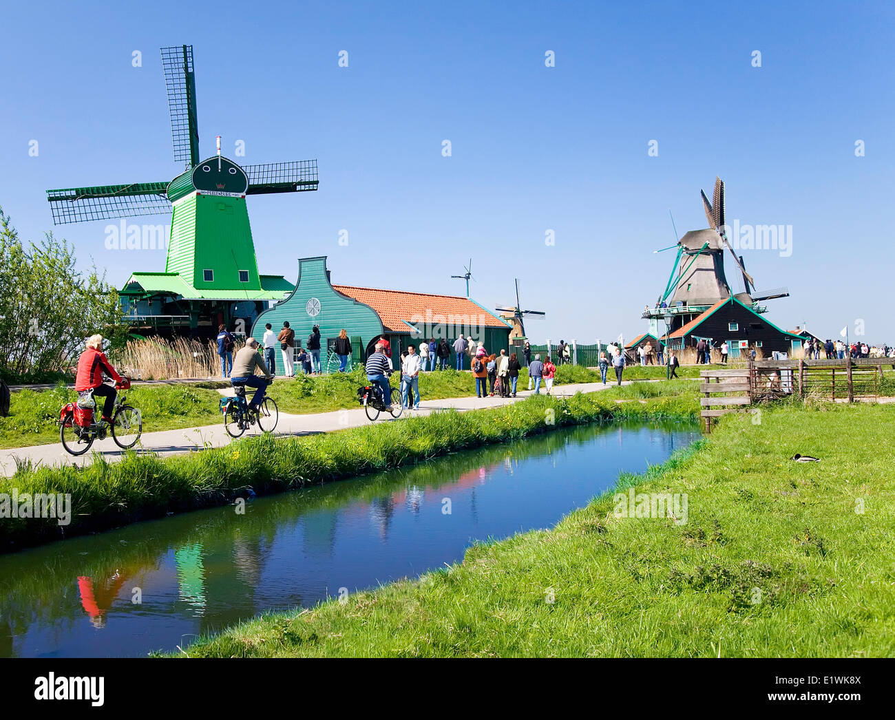 Holland;Netherland;history Windmills at Zaanse Schans near Amsterdam ...
