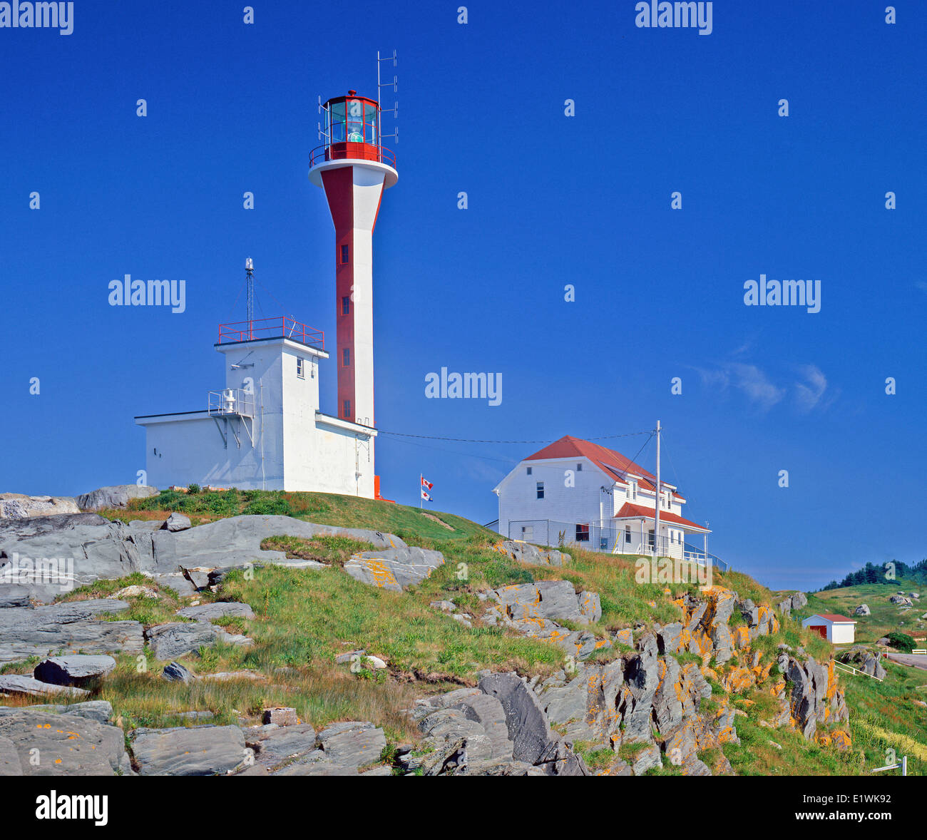 Cape Forchu Lighthouse near Yarmouth;Nova Scotia;Canada Stock Photo - Alamy