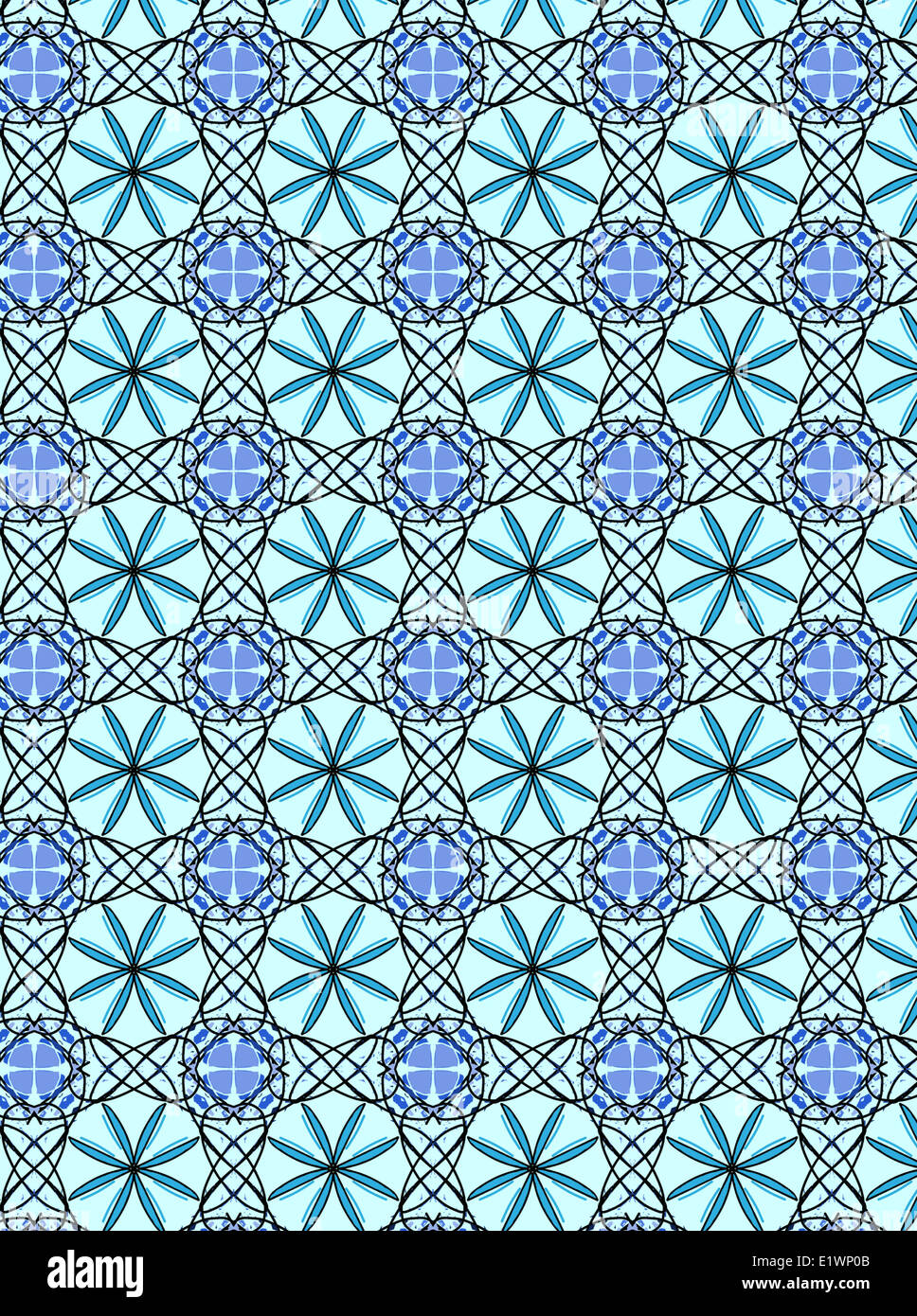 Illustration of symmetrical patterned wallpaper Stock Photo - Alamy