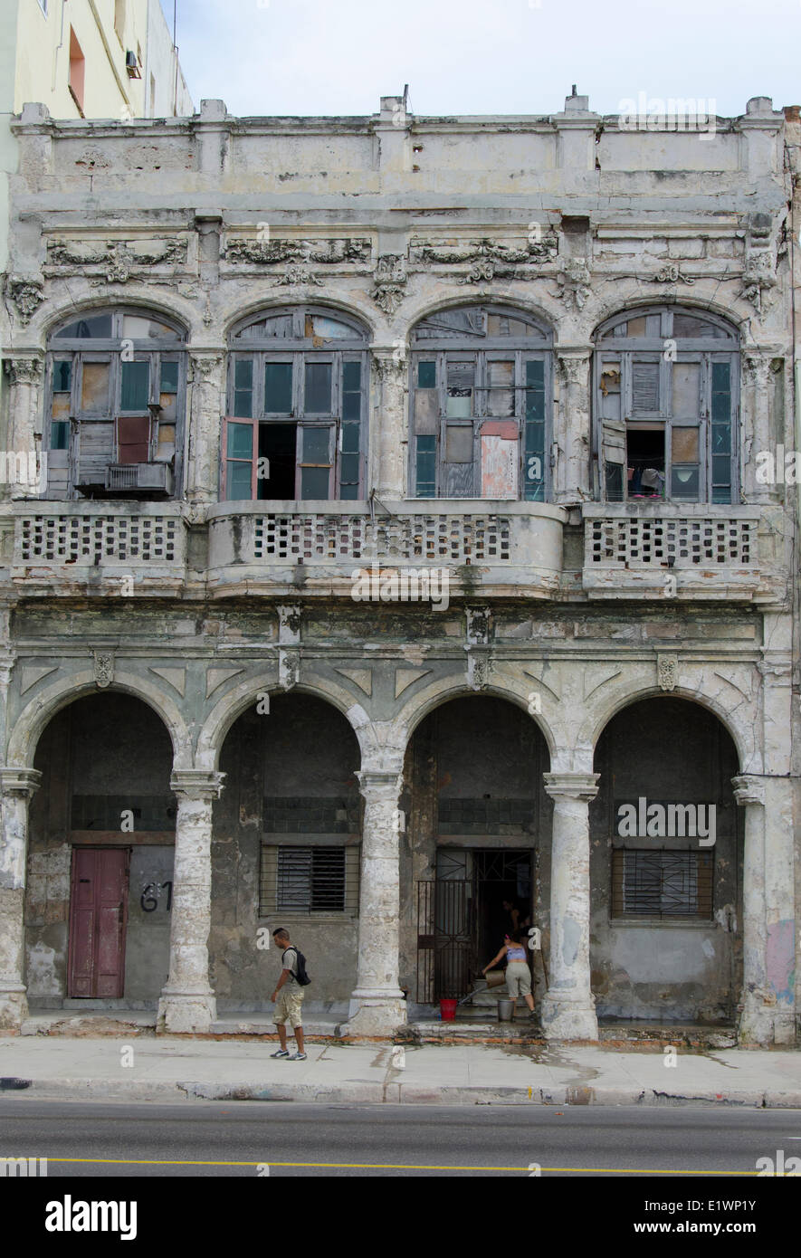 Old Buildings along the Malecon, Havana, Cuba Stock Photo - Alamy